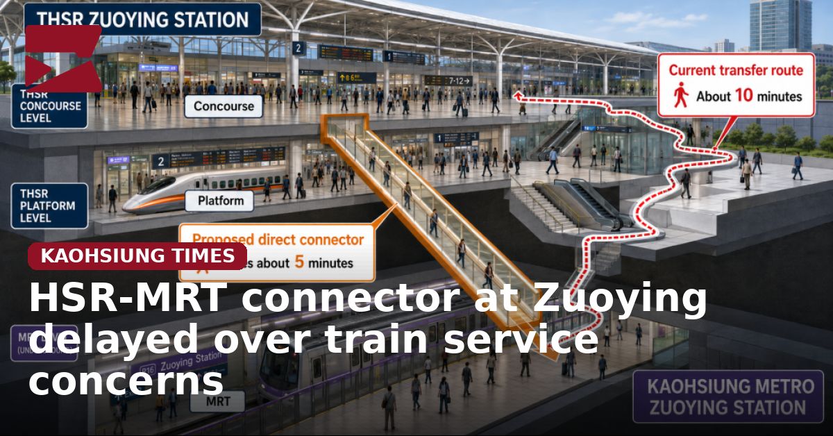 HSR-MRT connector at Zuoying delayed over train service concerns ...